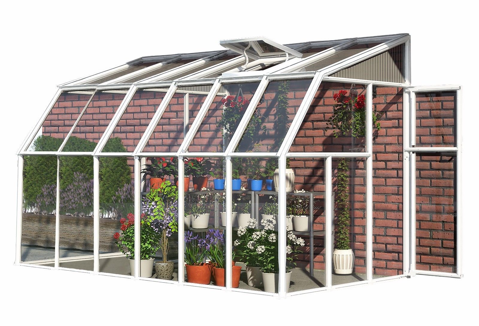 Palram Greenhouses: Rion - Sun Room 2 - 6' x 8' Lean-to Greenhouse