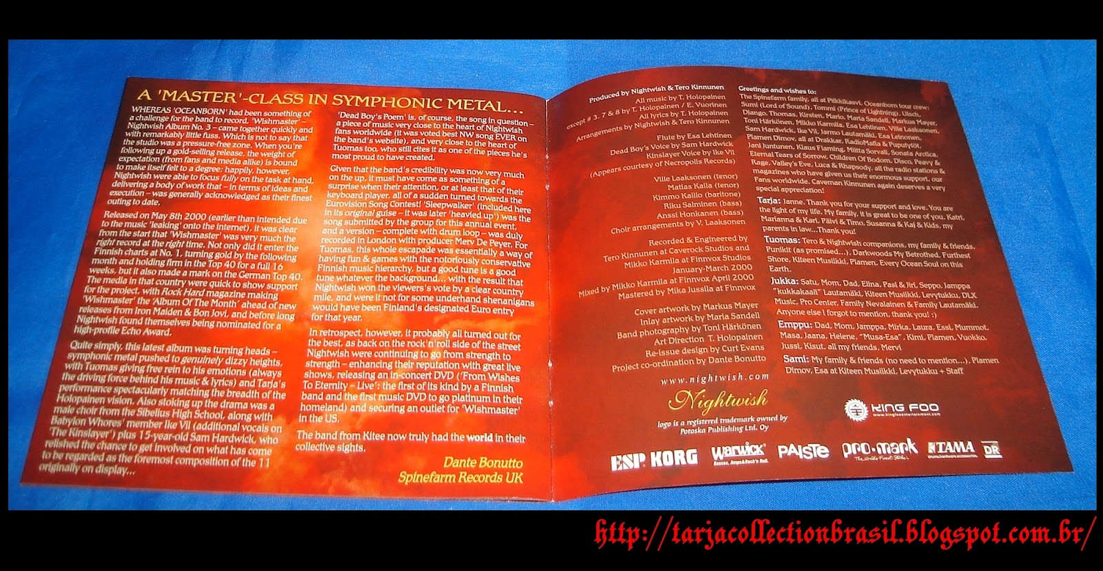 Tarja Collection Brasil: NIGHTWISH - WISHMASTER - OFFICIAL COLLECTOR'S ...