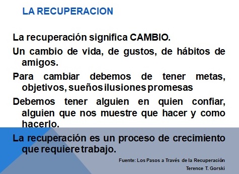 Las Etapas de la Recuperación