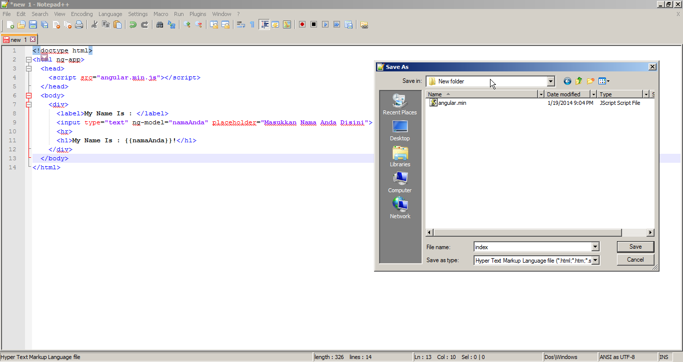 Tutorial Install Dan Hello World AngularJS - Mifta Tutorial Install Dan Hello World AngularJS - Mifta