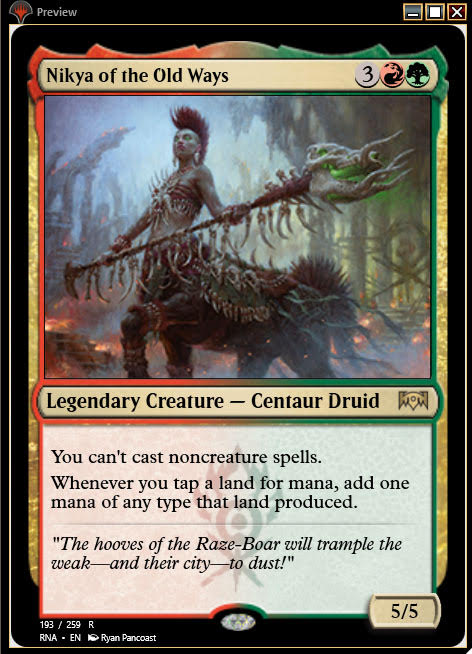 Magic the Gathering Adventures: Ravnica Allegiance Nikya Gruul ...