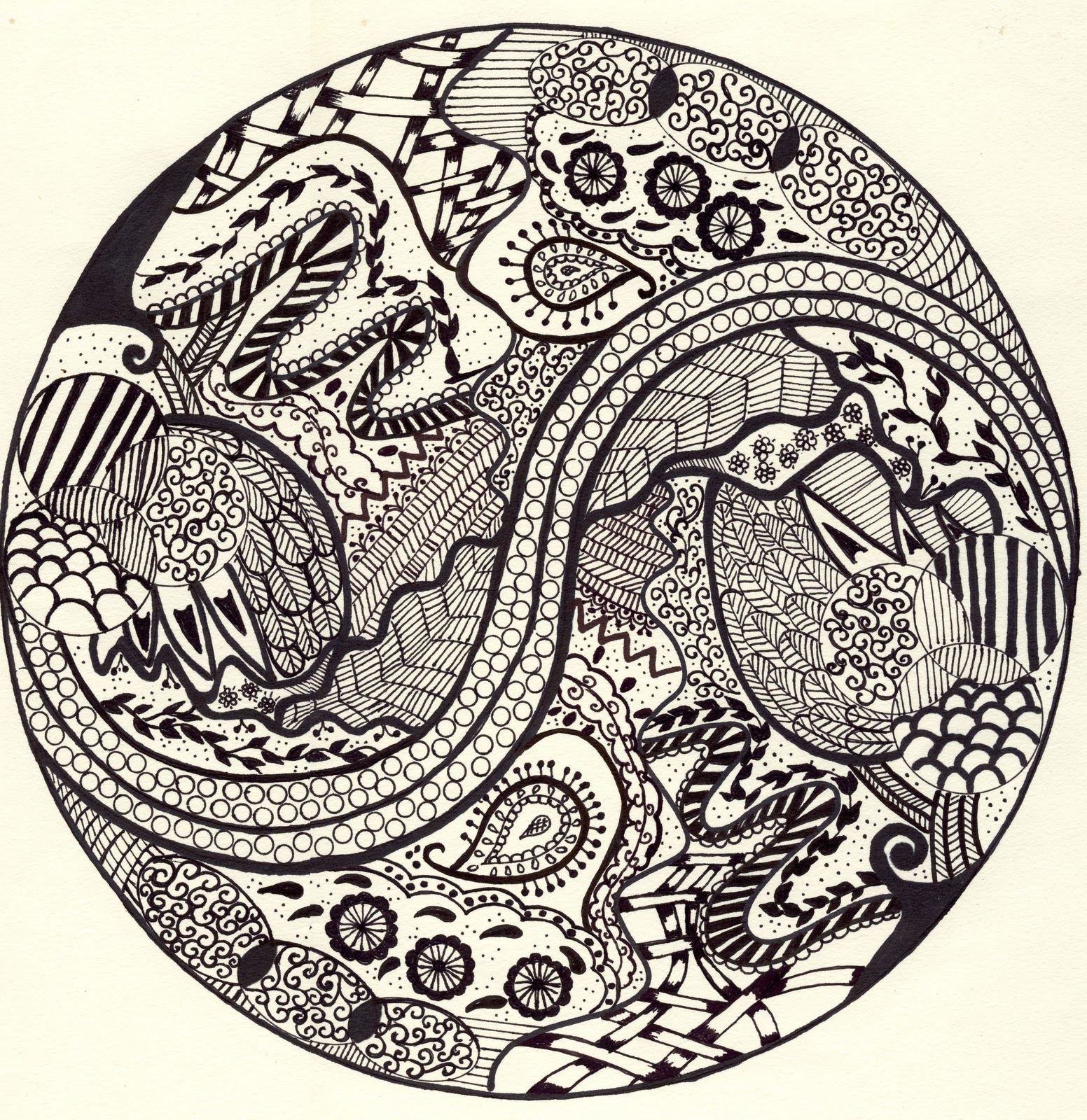 Mandala tekenkring True Colors: Zendala_Zentangles