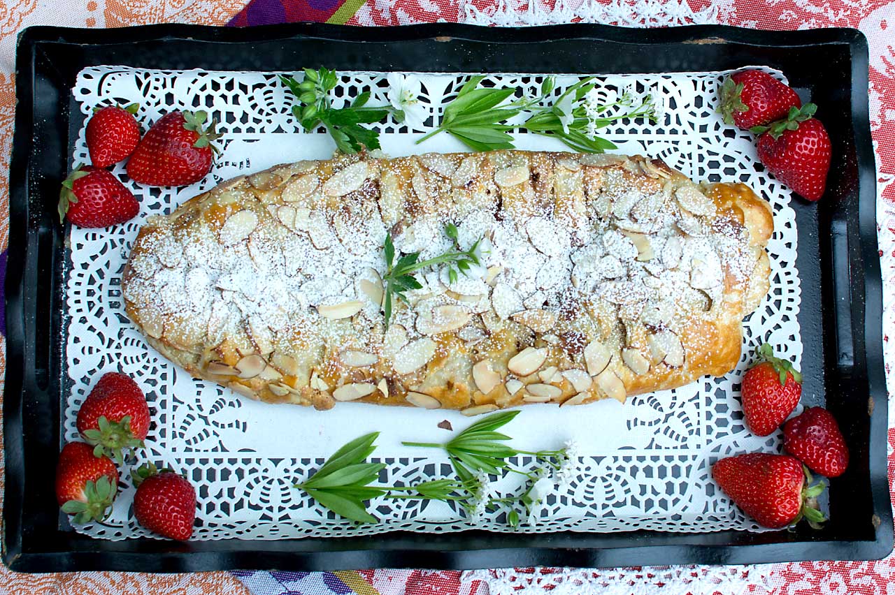 Savoring Time in the Kitchen: Strawberry-Rhubarb Puff Pastry Braid