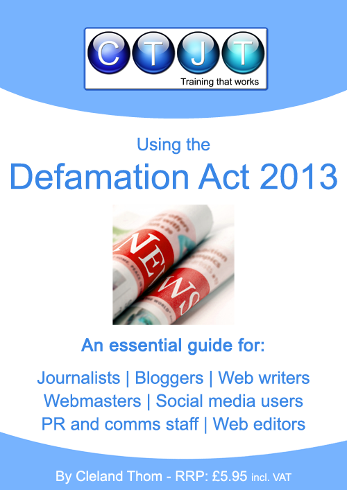 Cleland Thom - Internet and media law consultancy and training: eBooks