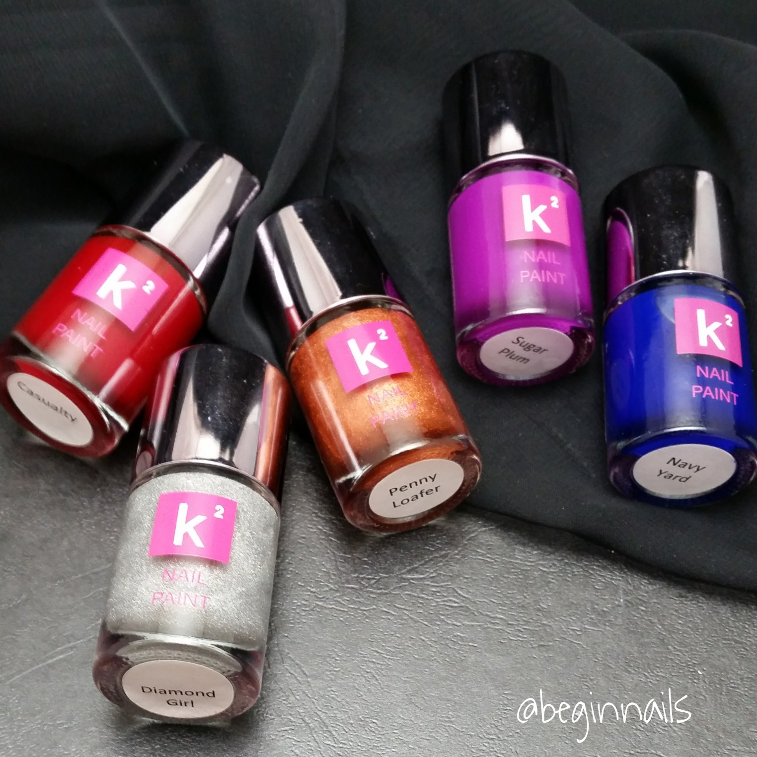 Let's Begin Nails: K2 Nail Paint Swatch and Review