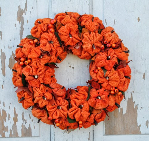 20 North Ora: Halloween Lamp Shade & Pumpkin Wreath