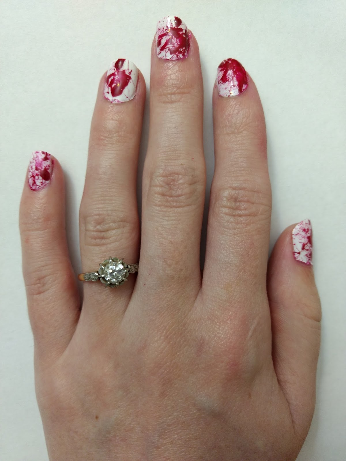 Amber's Craft a Week Blog: DIY Blood Splattered Nails