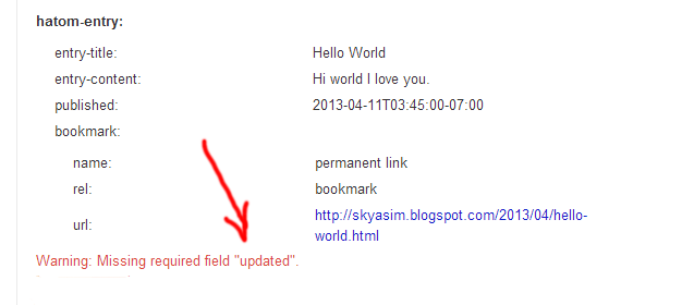How To Solve The Warning Missing Required Field Updated In Blogger Cnamita