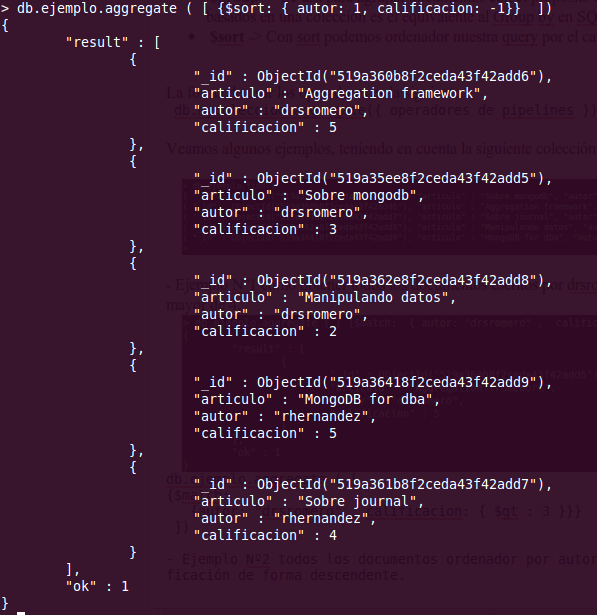 Experimentando con BigData: Manipulando datos con Aggregation framework en MongoDB