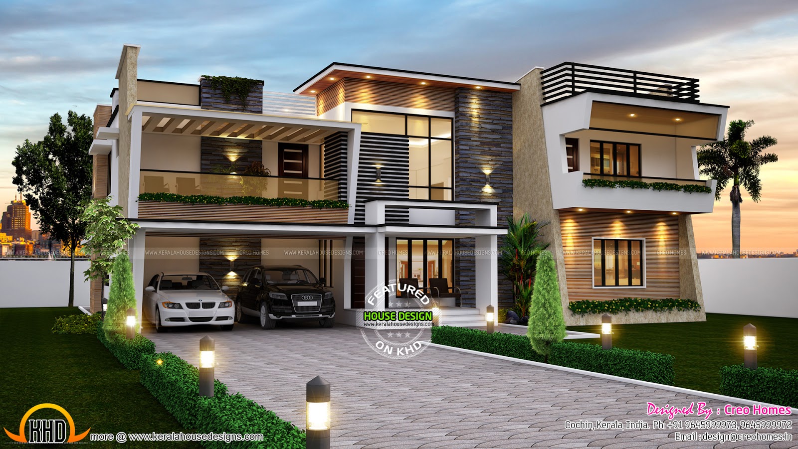 Splendid contemporary home plan - Kerala Home Design and Floor Plans ...