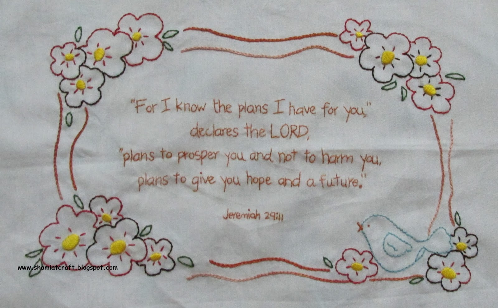 MY CRAFT WORKS: Embroidered Verse 1