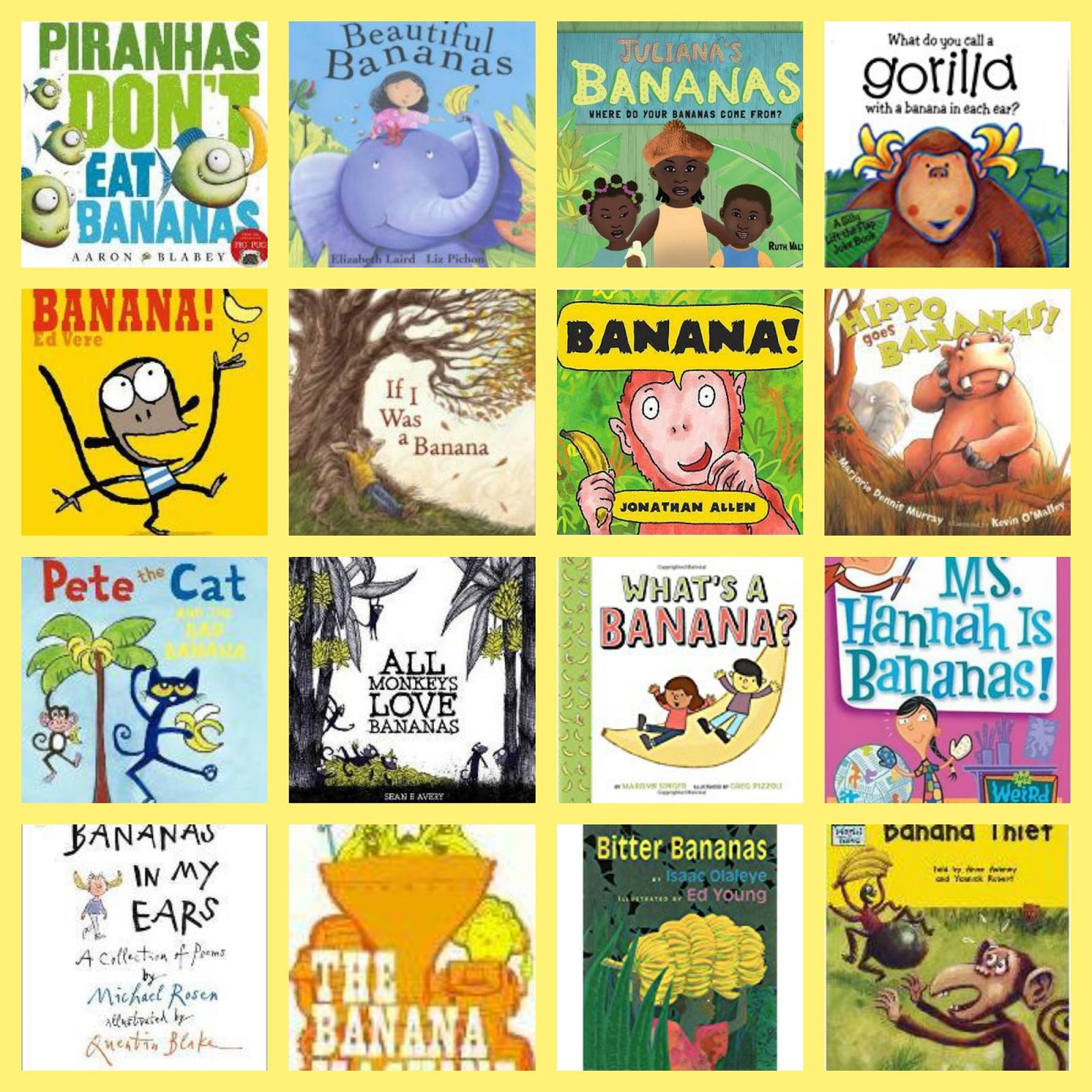 kinderbookswitheverything: 19th April Banana Day
