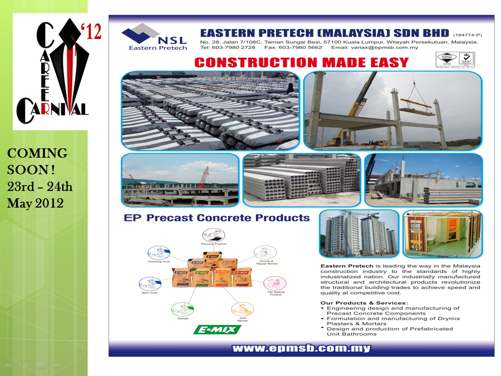 CAREER CARNIVAL UTM 2012: Eastern Pretech Advertisement