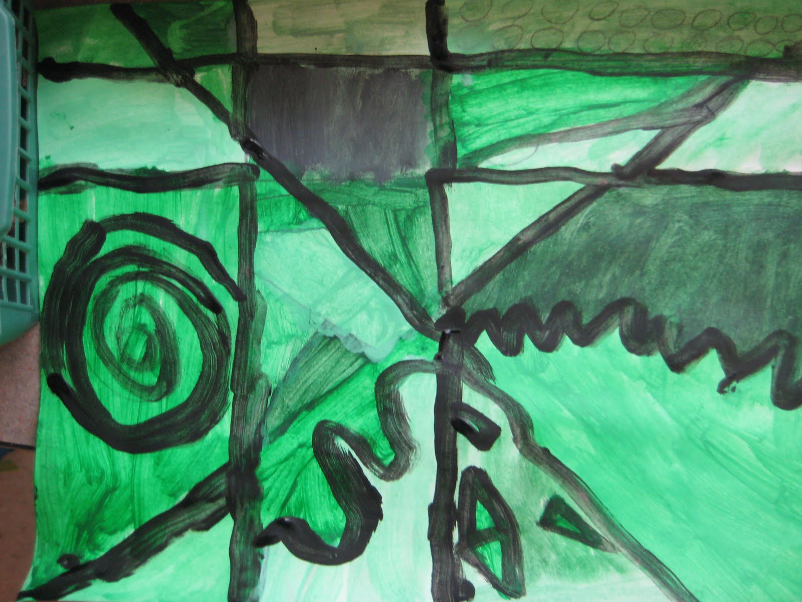 Why Walk When You Can Fly?: Fourth Grade Monochromatic Abstract Paintings
