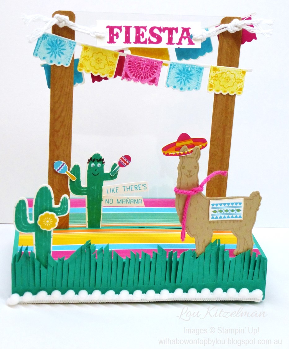 Freestanding pop up Fiesta card
