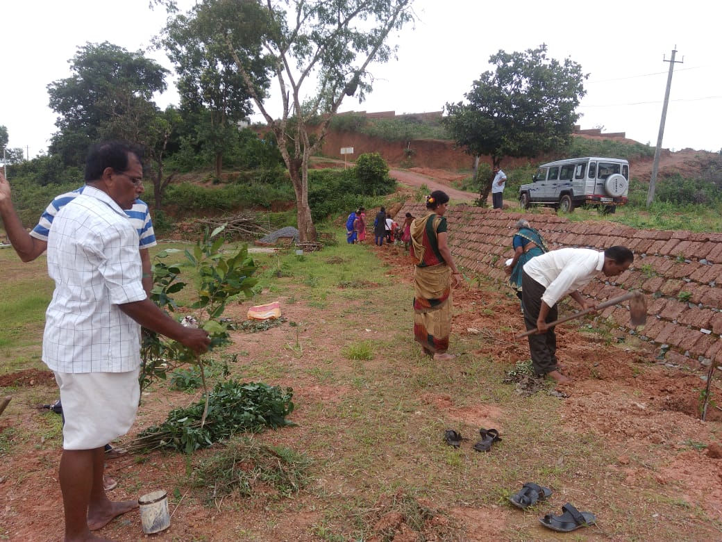 Planting of Medicinal and Flowering Plants, Creepers at Devara Aramane ...