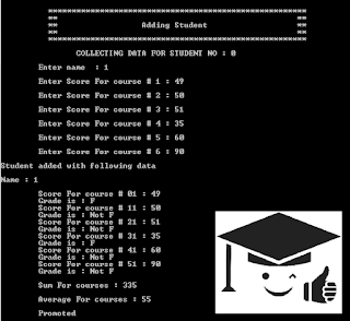 C# Program to computes the marks of student in 6 subjects and displays ...