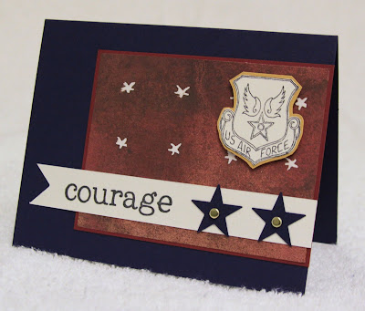 airbornewife's stamping spot: COURAGE... set of five cards for our military
