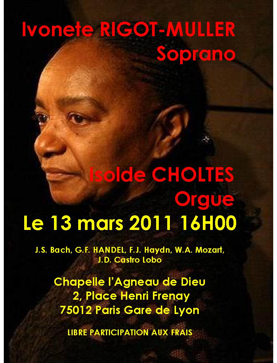 Association Brésilienne de Concerts: Concert Ivonete RIGOT-MULLER à Paris