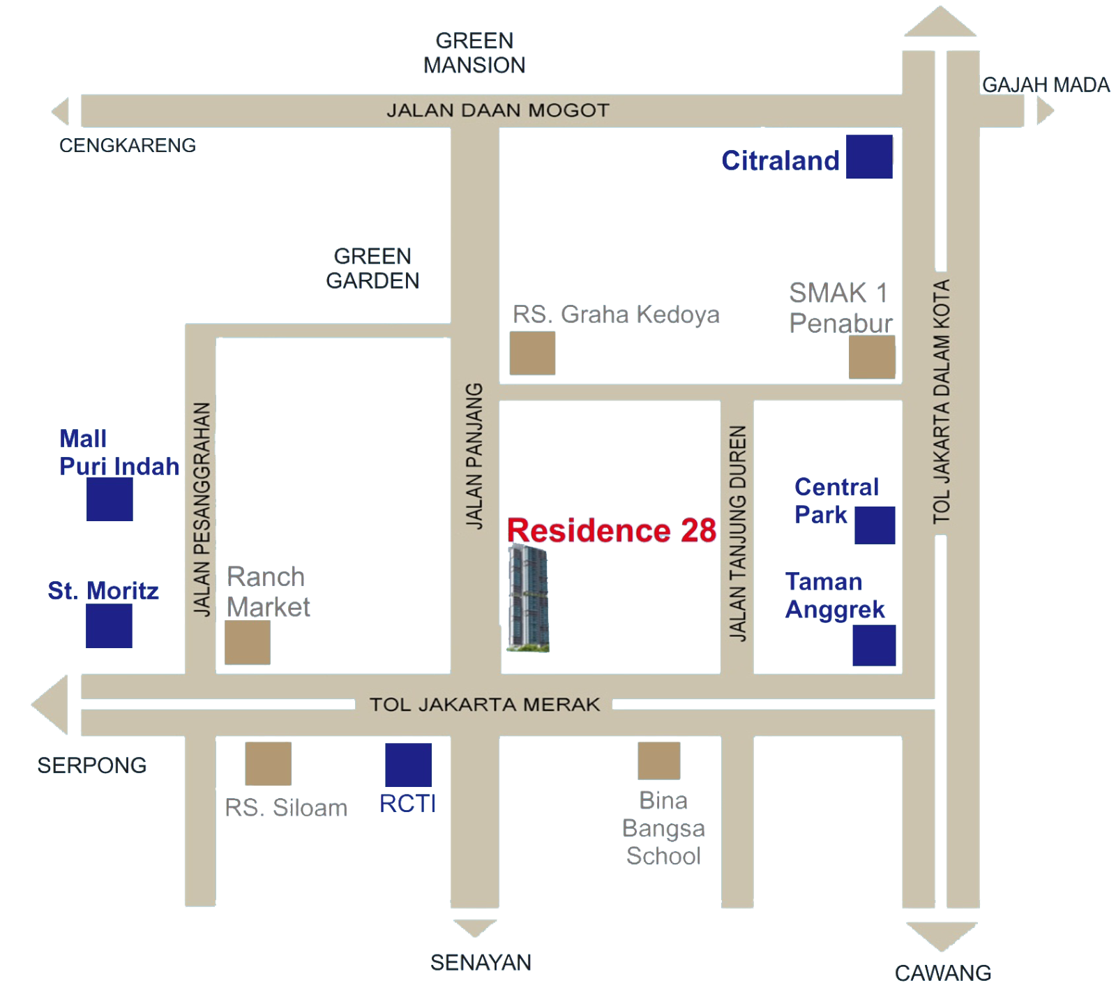 APARTMENT RESIDENCE 28 KEDOYA: Apartemen Residence 28 Jakarta Barat