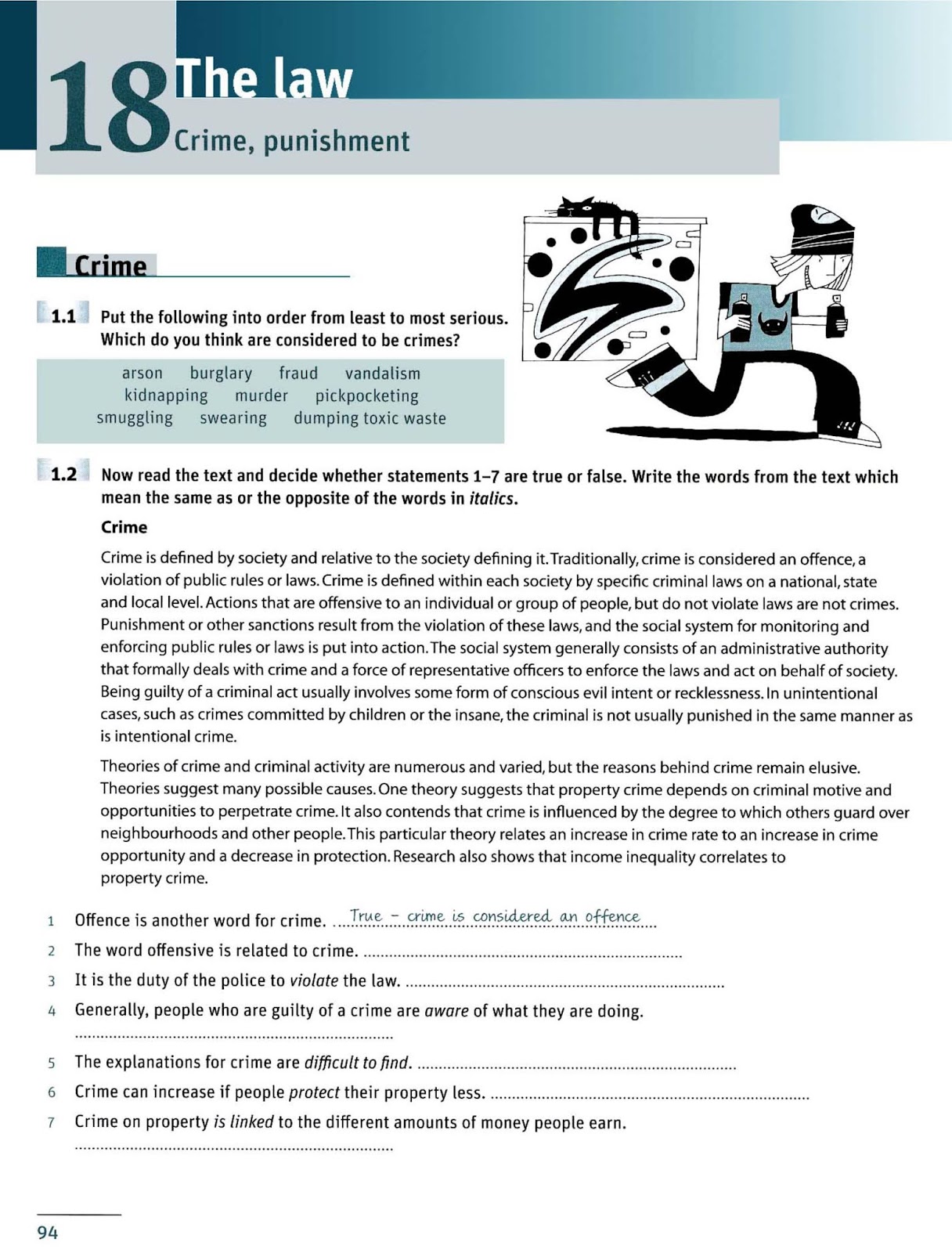 Unit 18 The law: Crime, punishment