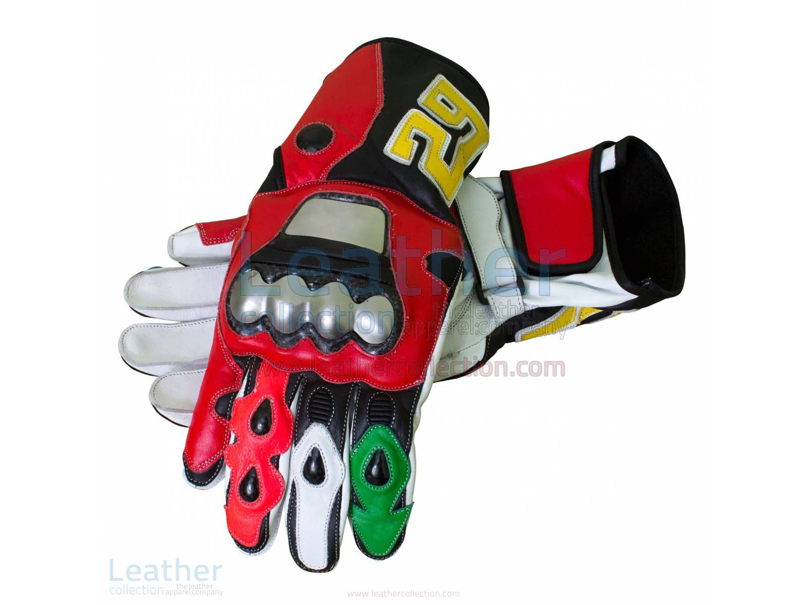 Andrea Iannone Motorbike Leather Racing Gloves - Racing Duke
