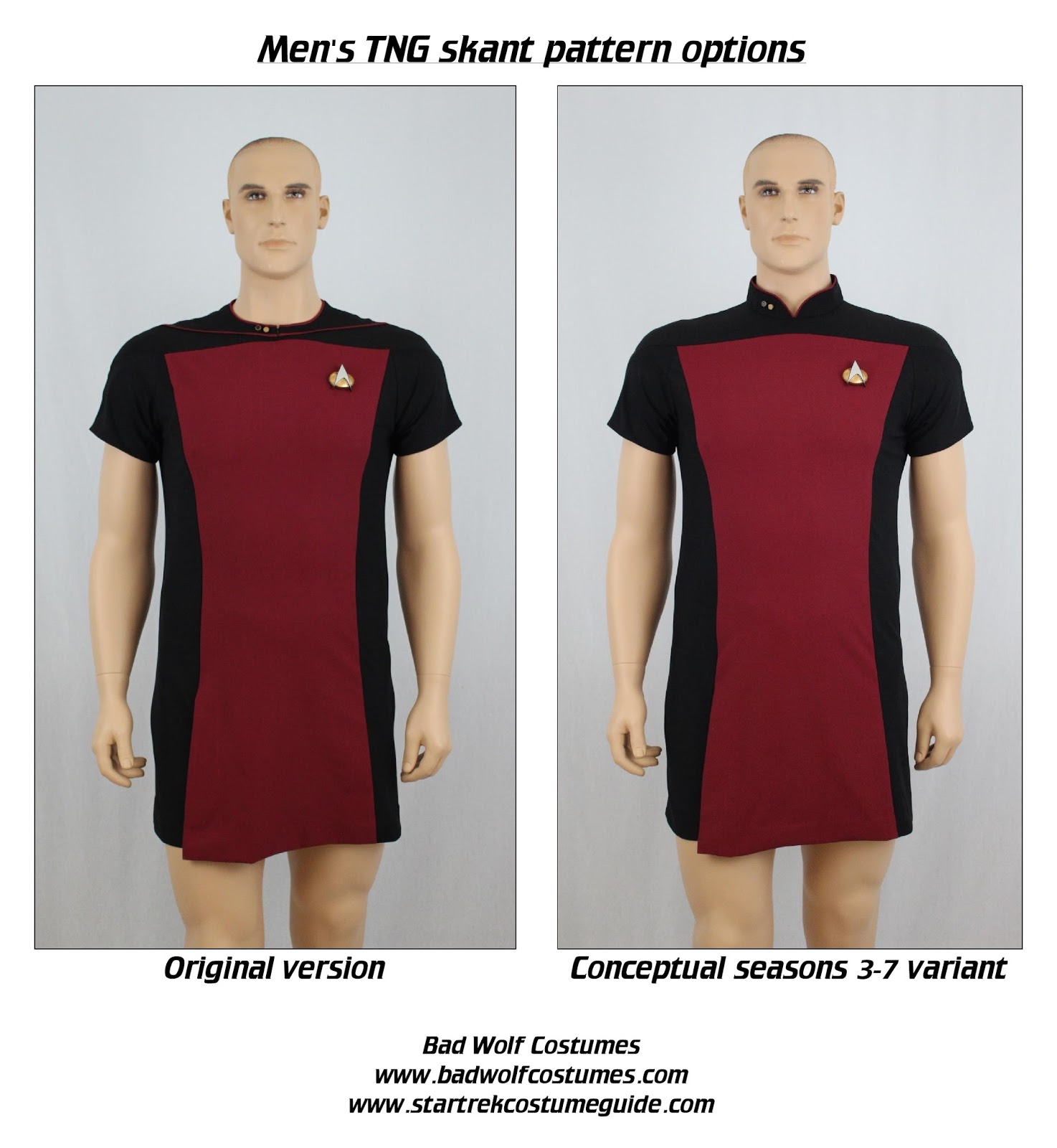 Bad Wolf Costumes Star Trek Tng Mens Skant Sewing Pattern