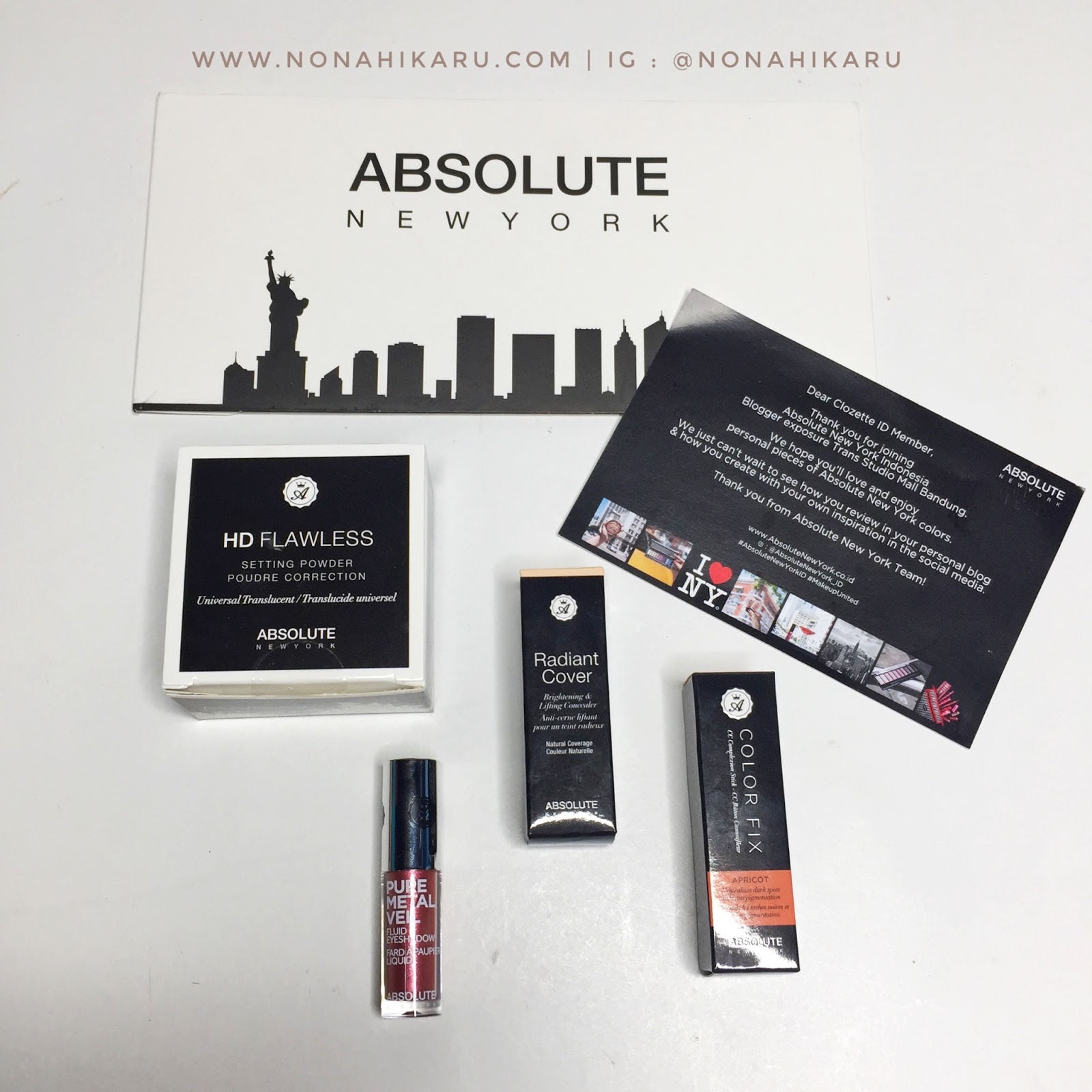 REVIEW : PRODUK ABSOLUTE NEW YORK - Beauty & Travelling
