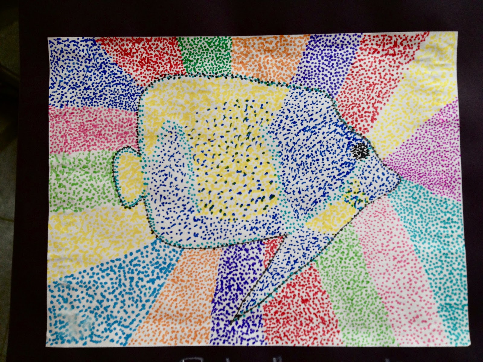 ART with Mrs. Garrett!: 6th Grade Pointillism Animals
