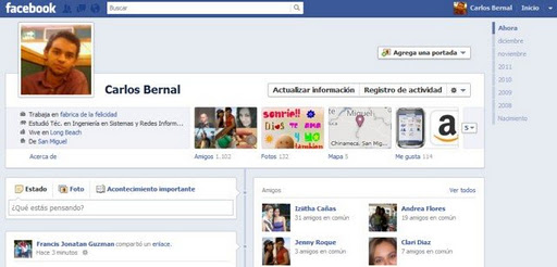 Ingenieria en Sistemas: Los nuevos perfiles de Facebook "Timeline"