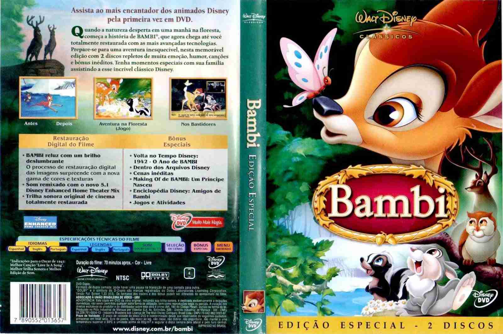 masaxy: Bambi Capa Dvd-Logo Disney-Desenhos