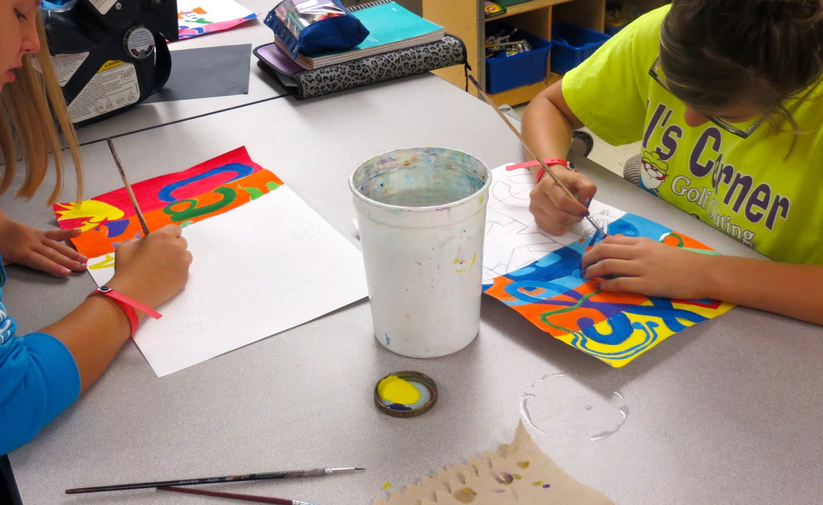The Creative License: Middle School Color Theory Painting