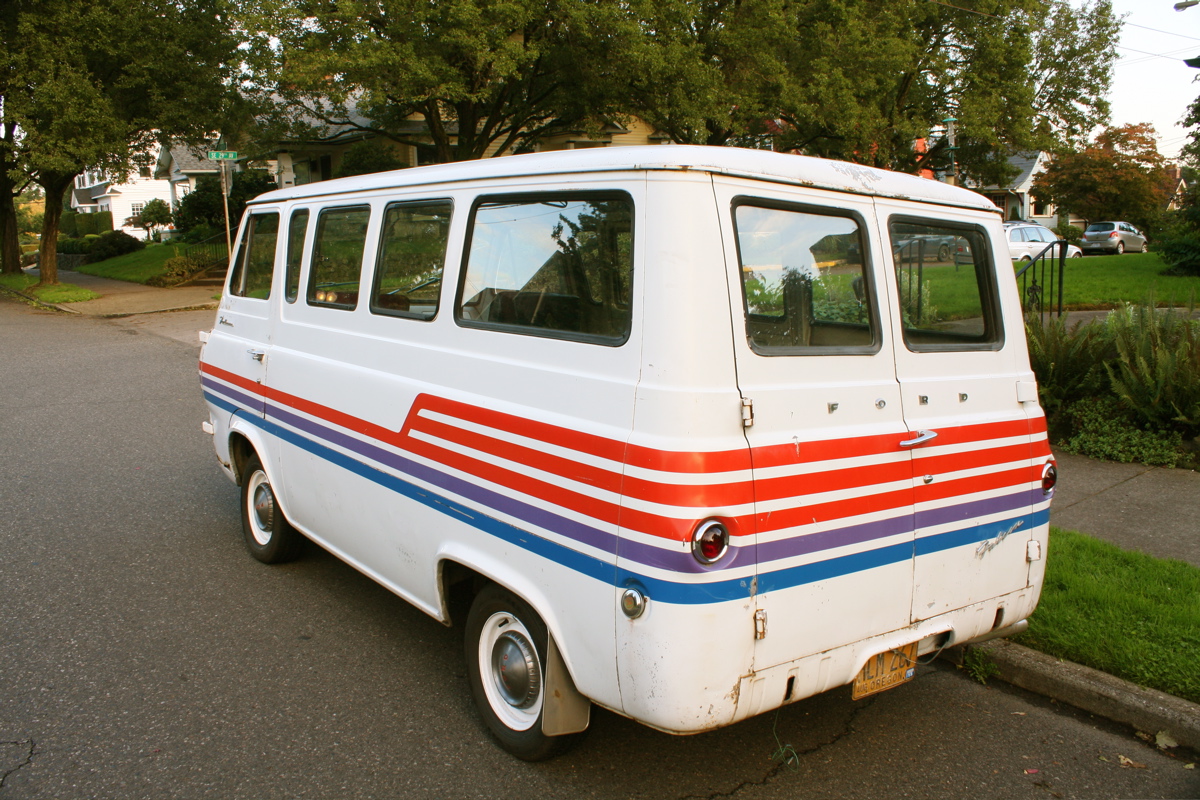 OLD PARKED CARS.: 1963 Ford Falcon Van.