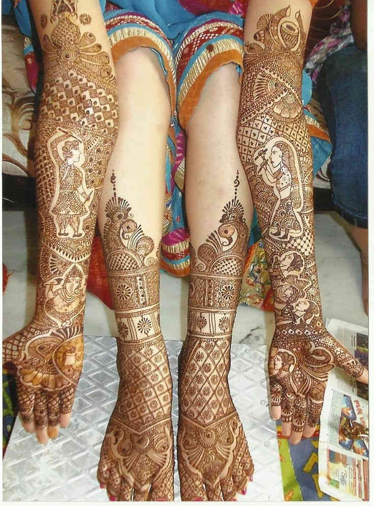 Fresh and Beautiful Bridal Indian Mehndi Designs for Full Hands for ...
