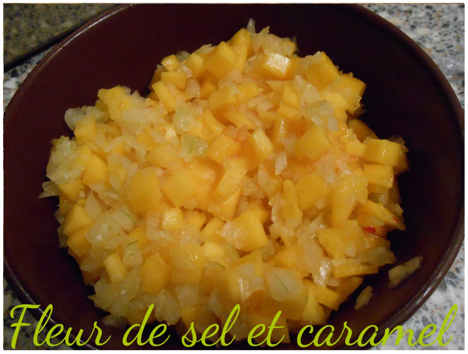 Fleur de sel et Caramel: Rougail mangue verte