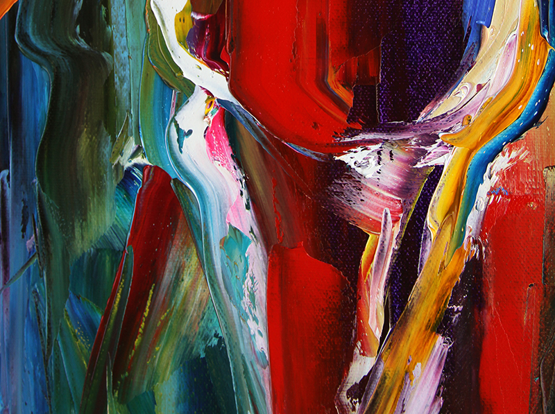 Close ups of the Figurative Abstract by Texas Artist Laurie Pace