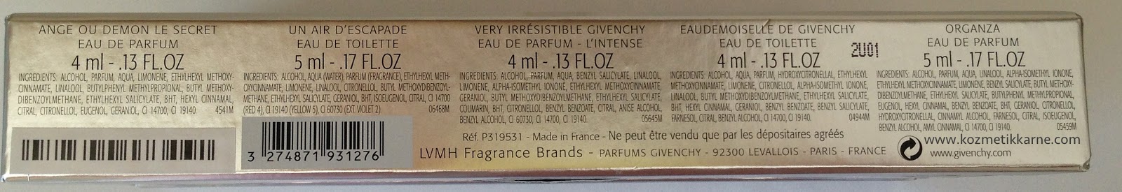 kozmetikkarne: GIVENCHY WOMEN MINI PARFUM SET 2