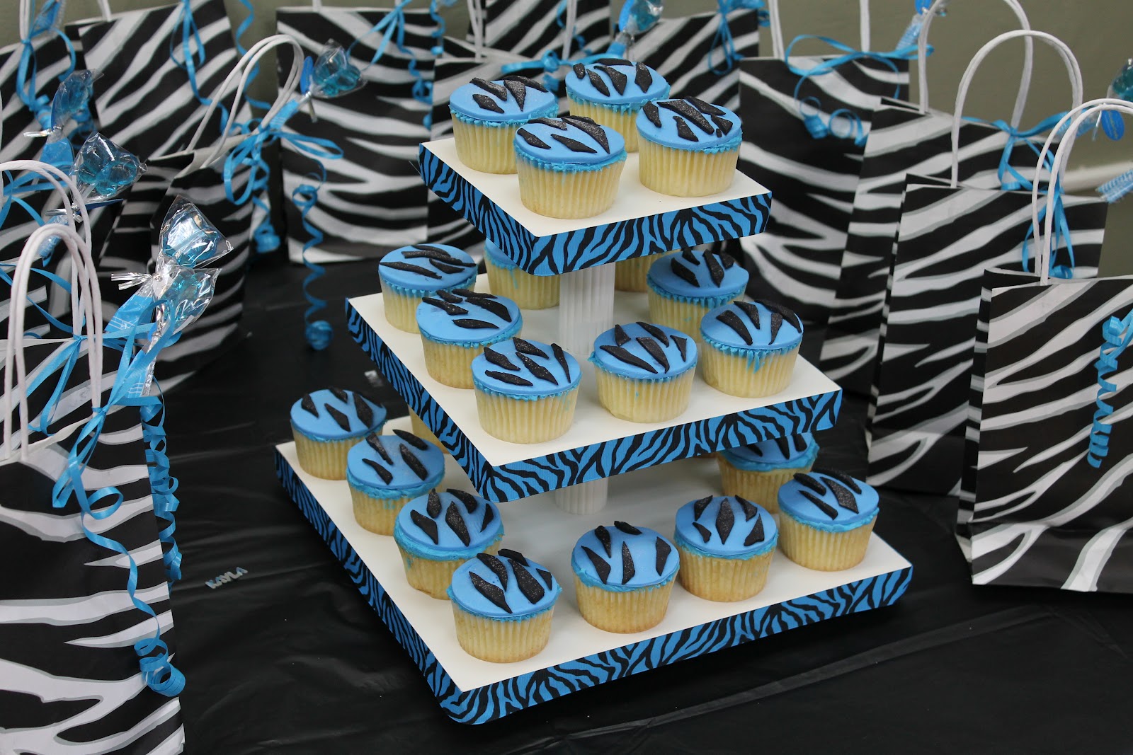Blue Zebra Print