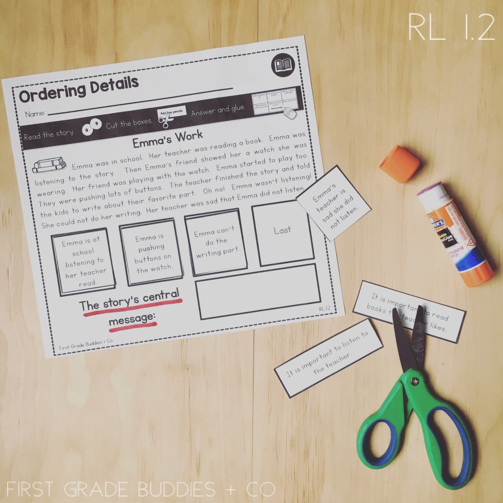 Determining the Central Message (RL 1.2) | First Grade Buddies