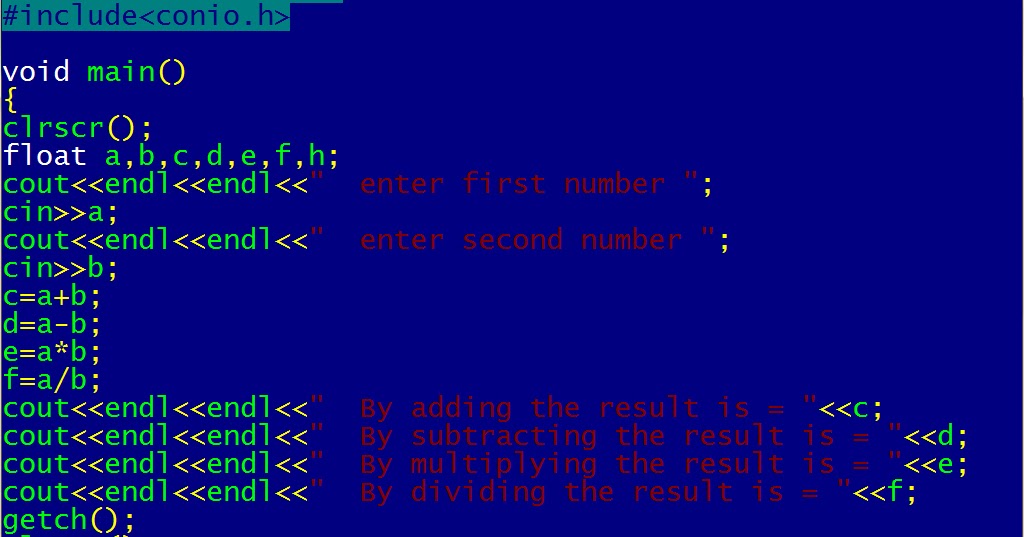 SHARE KNOWLEDGE BASIC COMMANDS IN C 