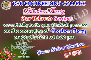 Capture D World: College Freshers Day Invitation Card Models