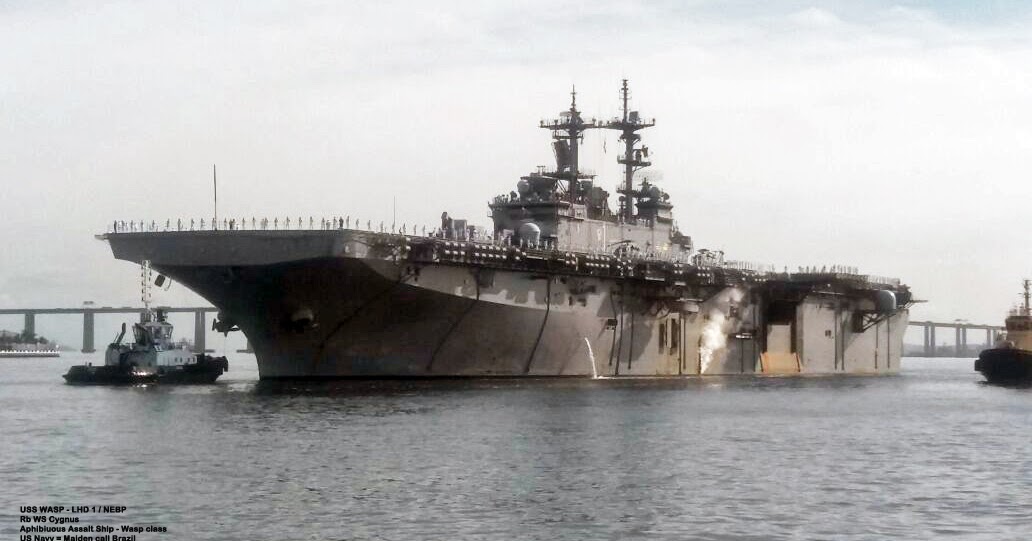 Santos Shiplovers: USS Wasp - LHD 1 / NEBP, Berthing Rio de Janeiro ...