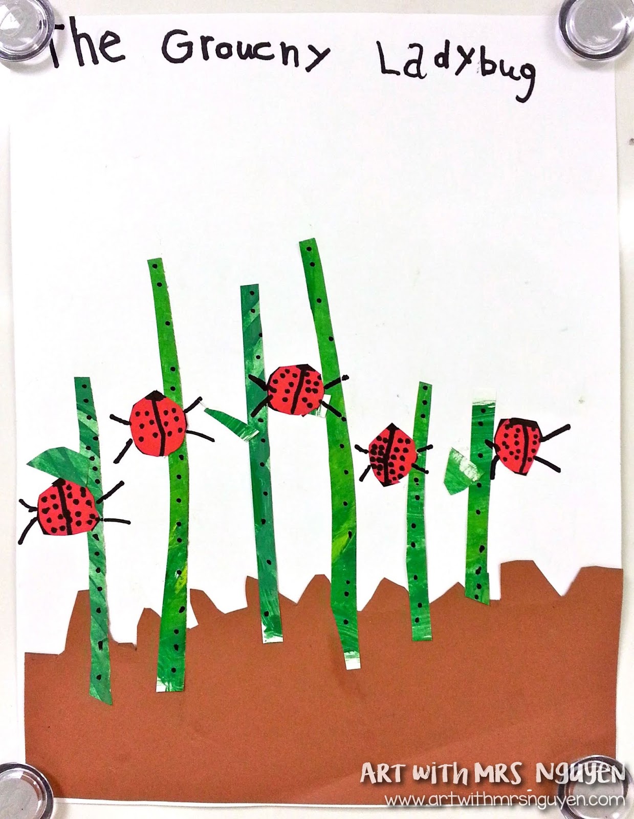 The Grouchy Ladybug Collage (K) | Art with Mrs. Nguyen