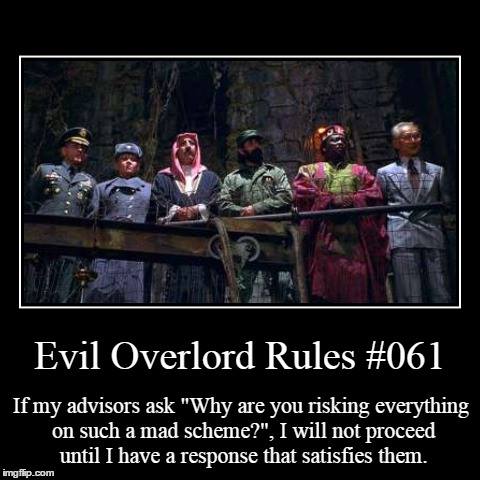 Scott M. Baker: Evil Overlord Rules, Part 4
