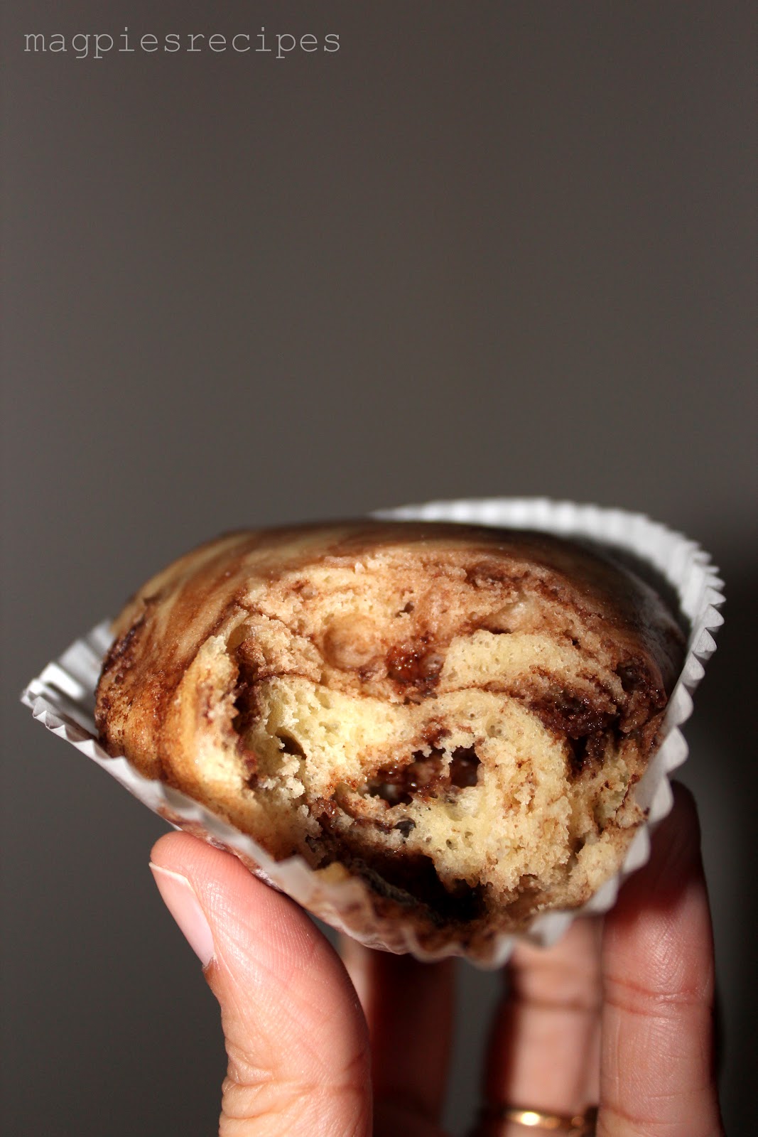 Magpie's Recipes: nutella swirl steamed cupcakes in 15 minutes