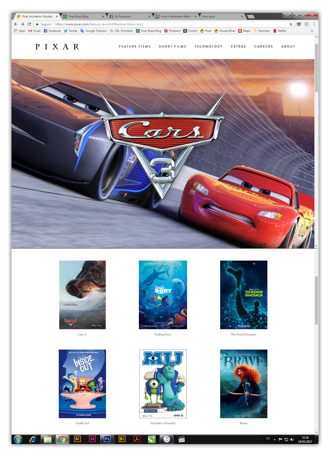 Pixar Animation apresenta novo Site - Pixar Brasil Blog