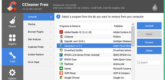 Panduan Lengkap Cara Uninstall Aplikasi PC Sampai Bersih - Ngintip Sekolah