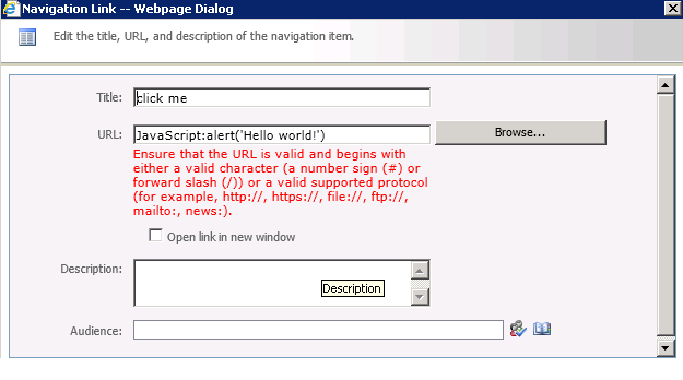 JavaScript in Quick Launch and Top Link Bar in sharepoint 2010: