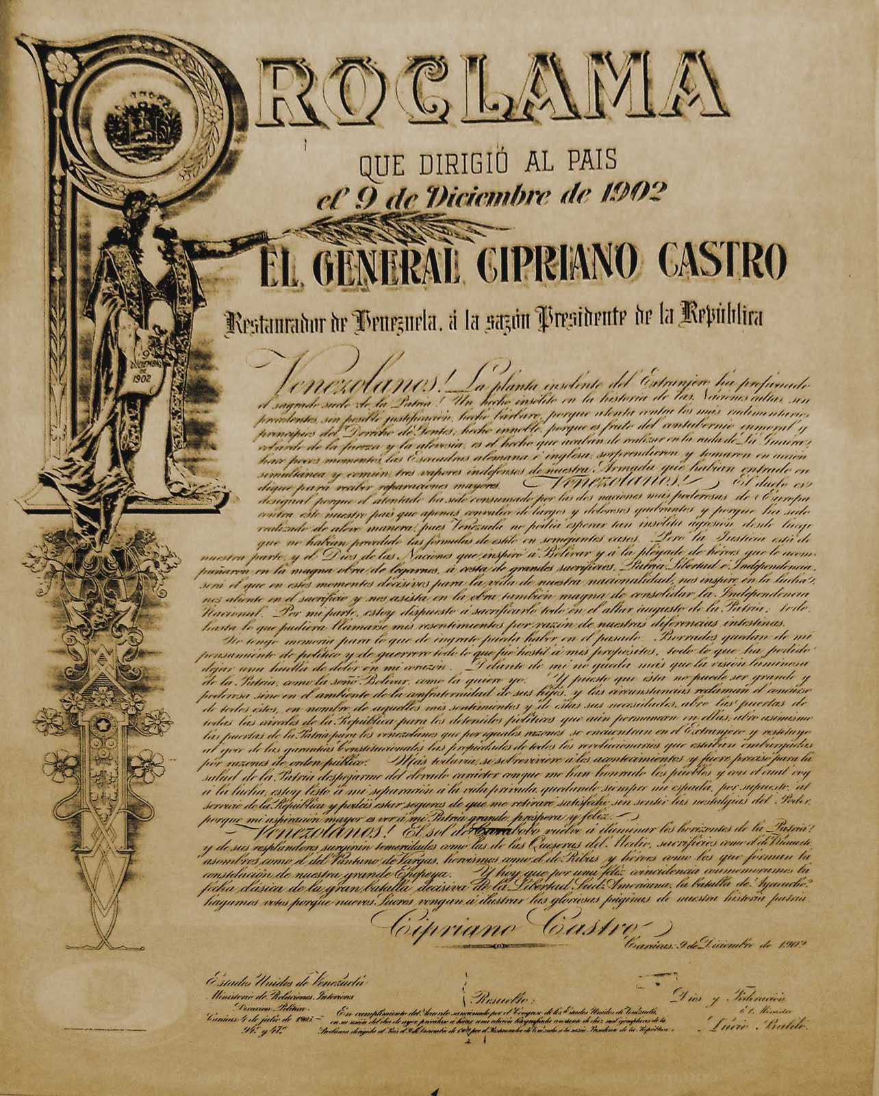 Historia para compartir: El General Cipriano Castro: Un presidente ...