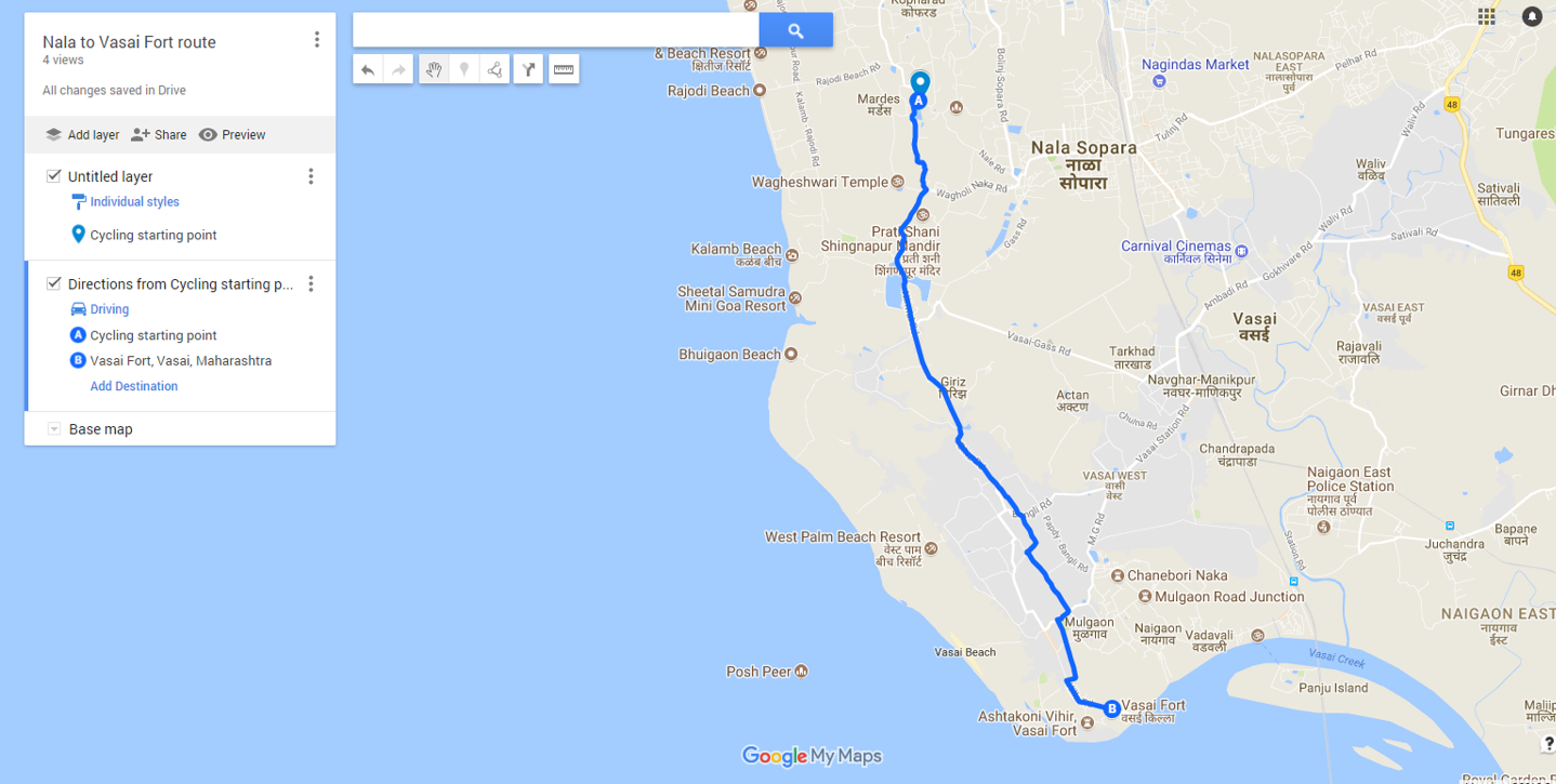 Travel Diaries of Irish Pereira: Cycling Tour to Vasai Fort